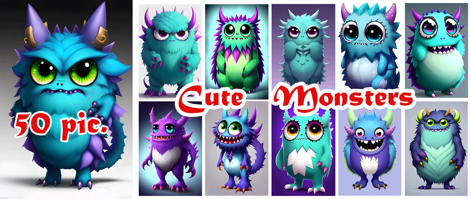 ArtStation - Cute Monsters 50 pics. | Artworks