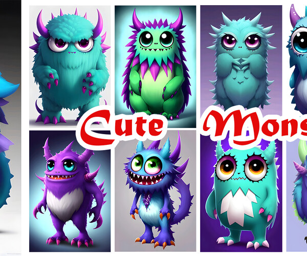 ArtStation - Cute Monsters 50 pics. | Artworks