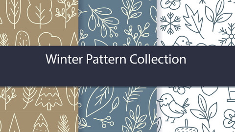 ArtStation - Winter vector patterns, EPS and AI Template File | Artworks