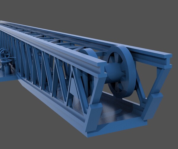 ArtStation - Italian navy WW2 catapult 1-200 scale - 3D PRINTING ...