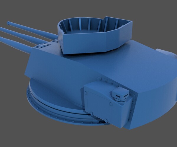 ArtStation - 152mm WW2 Italian turret 1/200 scale - 3D PRINTING | Resources