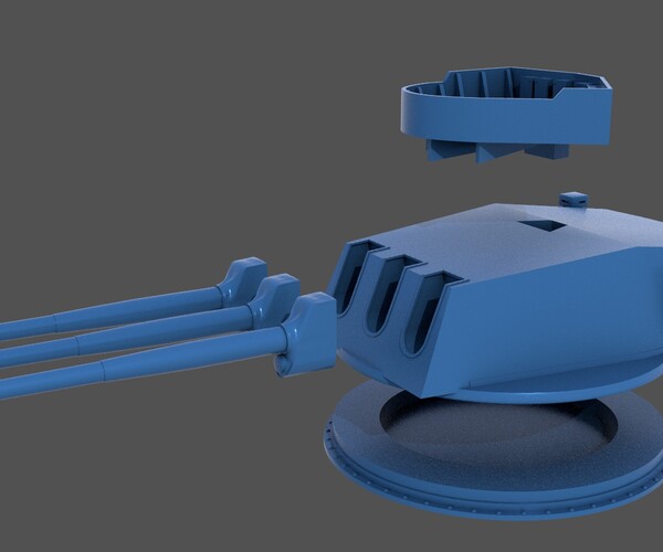 ArtStation - 152mm WW2 Italian turret 1/200 scale - 3D PRINTING | Resources