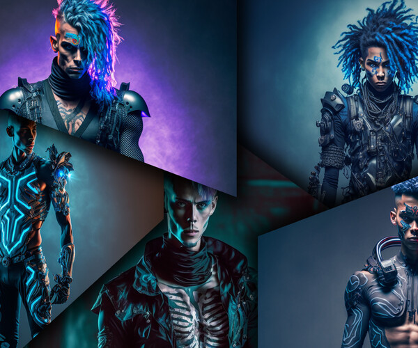 ArtStation - 108 Cyber Goth Boy (More Than 8K Resolution) | Artworks