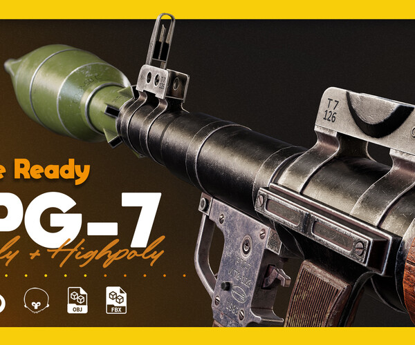 ArtStation - RPG-7 rocket launcher game ready asset | Game Assets