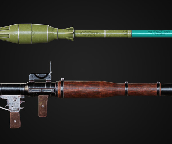 ArtStation - RPG-7 rocket launcher game ready asset | Game Assets