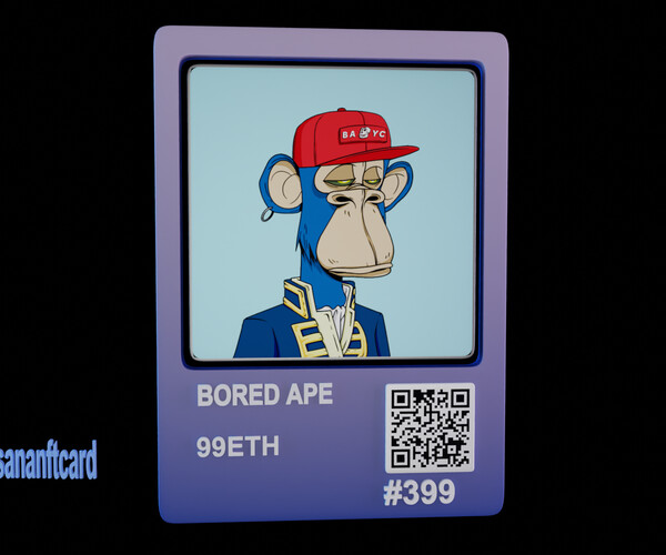 ArtStation - Trading 3D NFT BORED APE CARD blender software | Resources