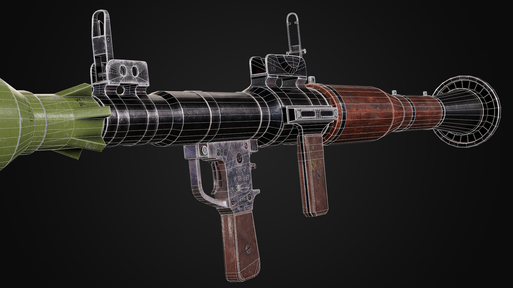 ArtStation - RPG-7 rocket launcher game ready asset | Game Assets