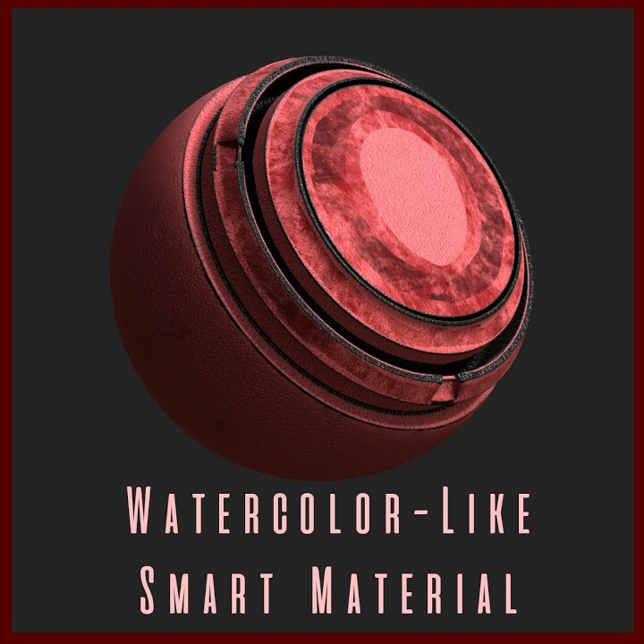 ArtStation - Watercolor-Like Smart Material. | Resources