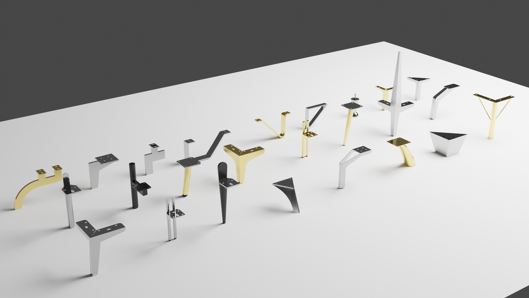 ArtStation - Furniture Metal legs|Pack of 25 | Resources