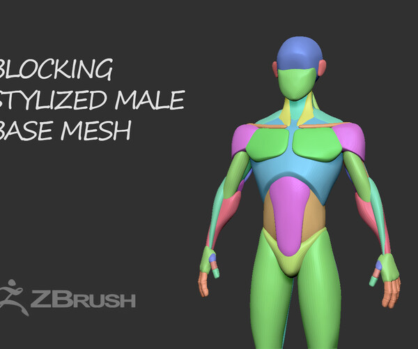 ArtStation - Blocking stylized male Base mesh | Resources