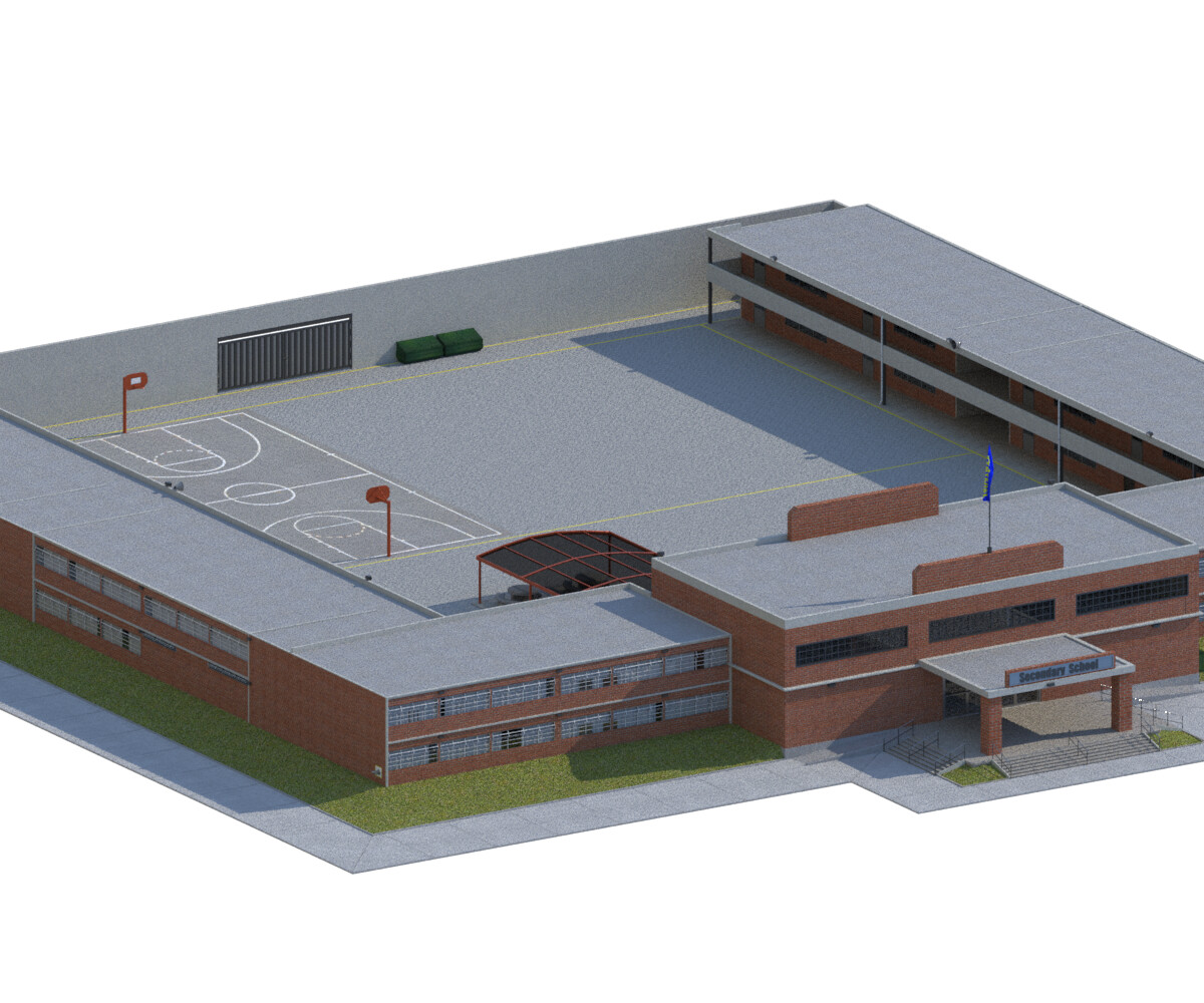 ArtStation - College School Secondary | Game Assets