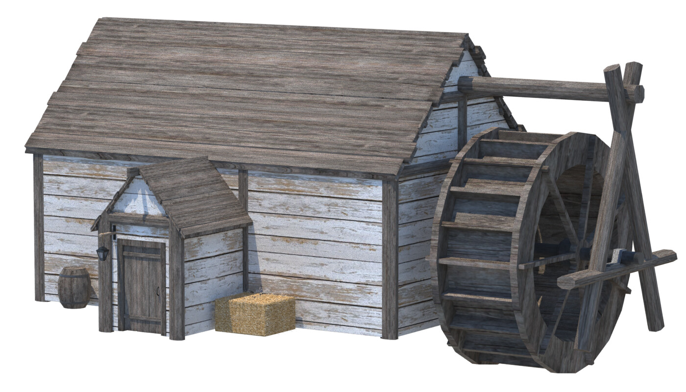 ArtStation - Package Rustic Wooden Houses with interiors | Game Assets