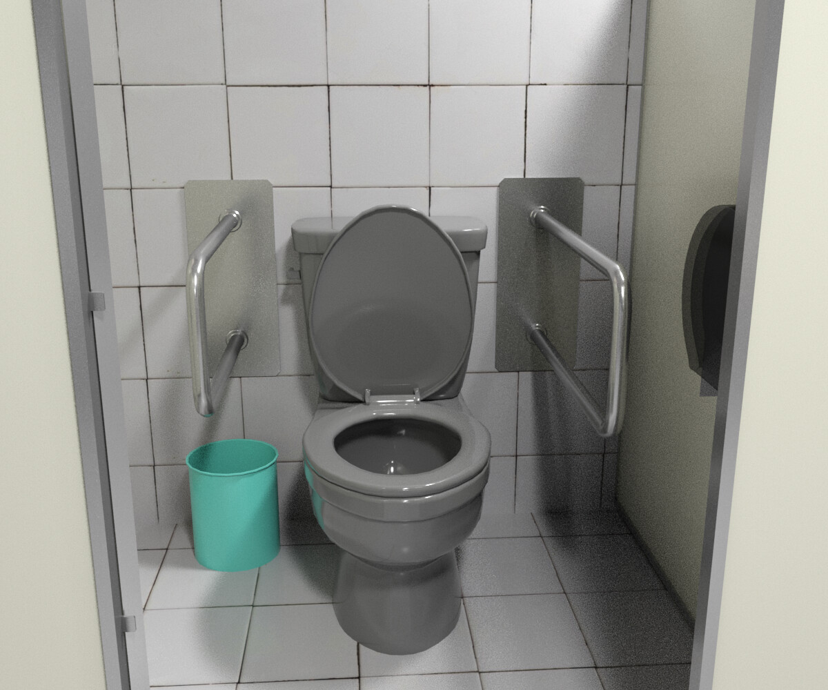 ArtStation - Classic Public Bathroom | Game Assets