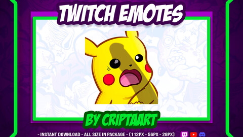 ArtStation - Twitch Emote / Discord / Pokemon Emote / Pikachu Emote ...