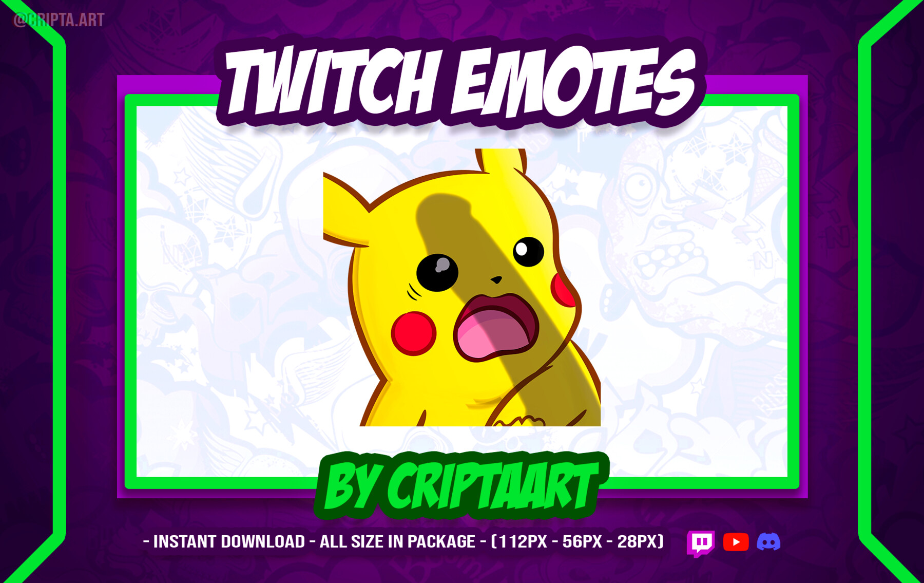 ArtStation - Twitch Emote / Discord / Pokemon Emote / Pikachu Emote ...