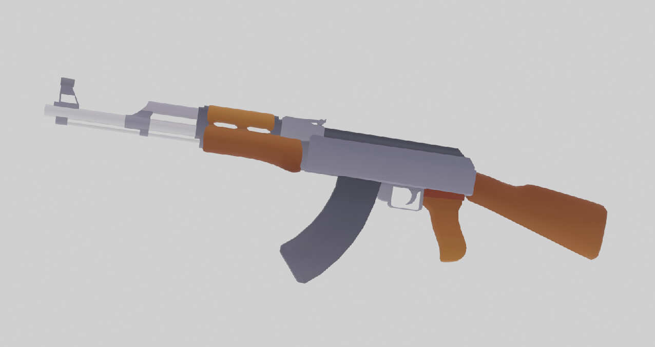 ArtStation - Low Poly AK | Game Assets
