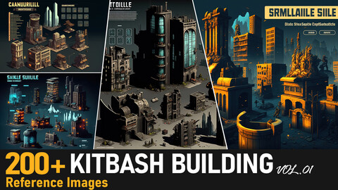 ArtStation - Kitbash Building VOL.01|4K Reference Images | Artworks