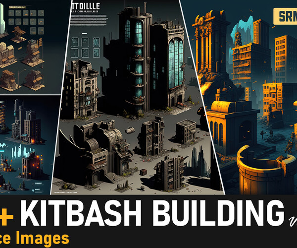 ArtStation - Kitbash Building VOL.01|4K Reference Images | Artworks