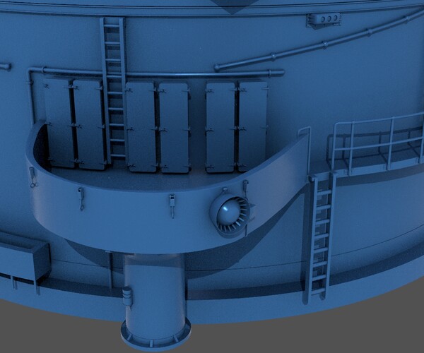 ArtStation - 381mm WW2 Italian turret n2 1/200 scale - 3D PRINTING ...