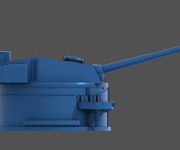 ArtStation - 381mm WW2 Italian turret n2 1/200 scale - 3D PRINTING ...