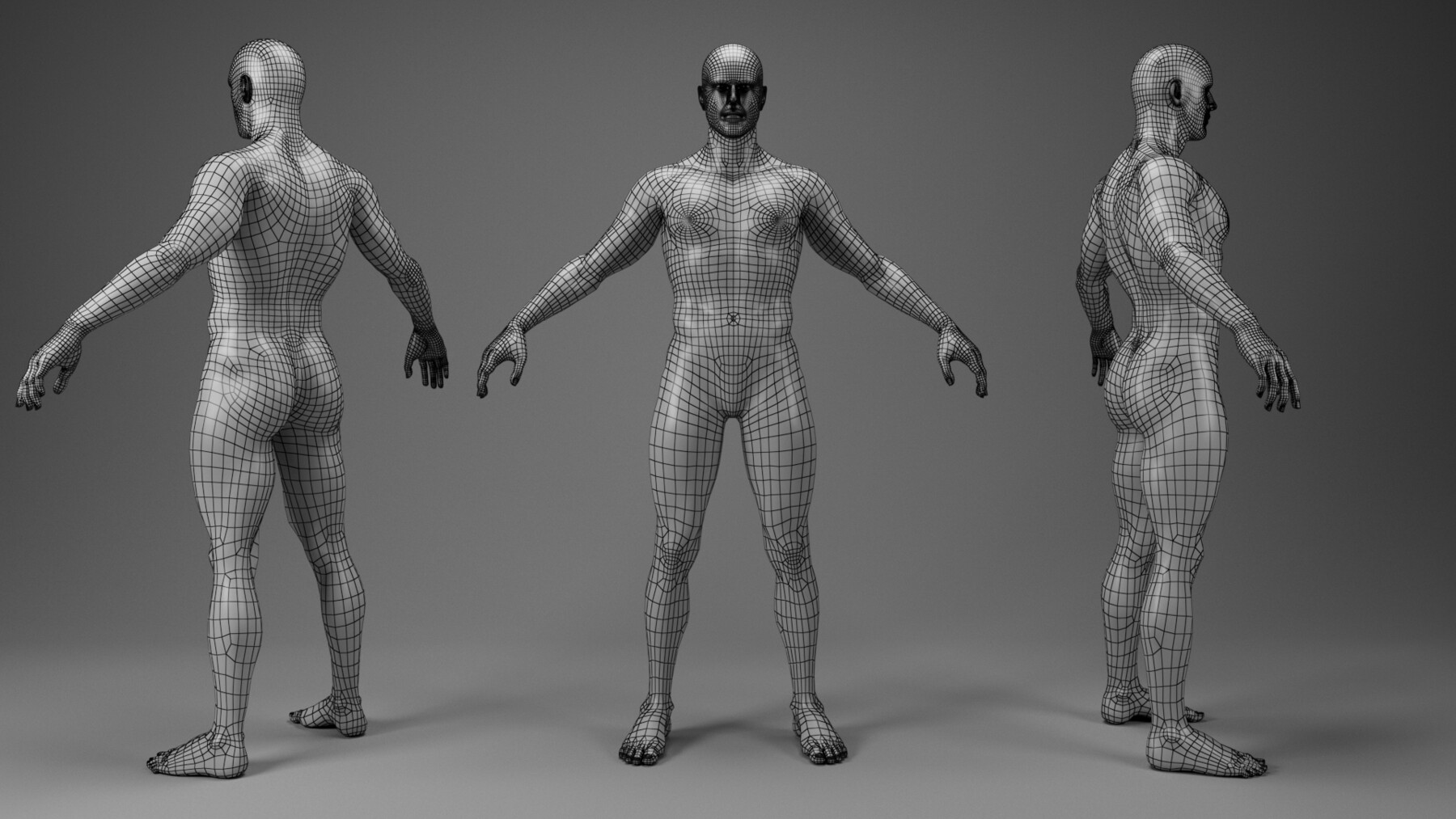 ArtStation - Character Basemesh Kit - Real Time/3D Assets/Files(MB, ZTL ...