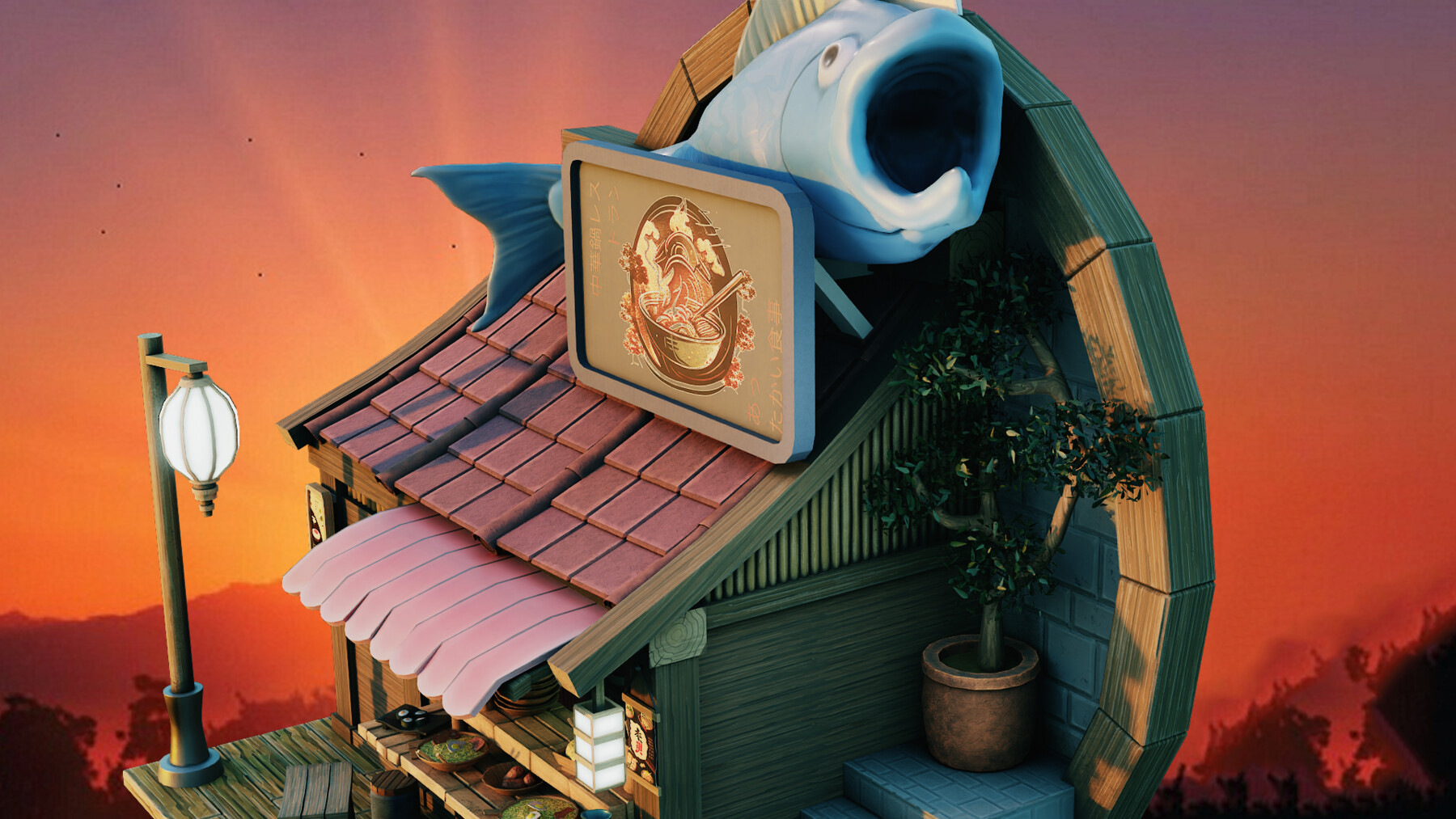 ArtStation - Blender 3 Stylized Wok Kitchen - Blender Project ...