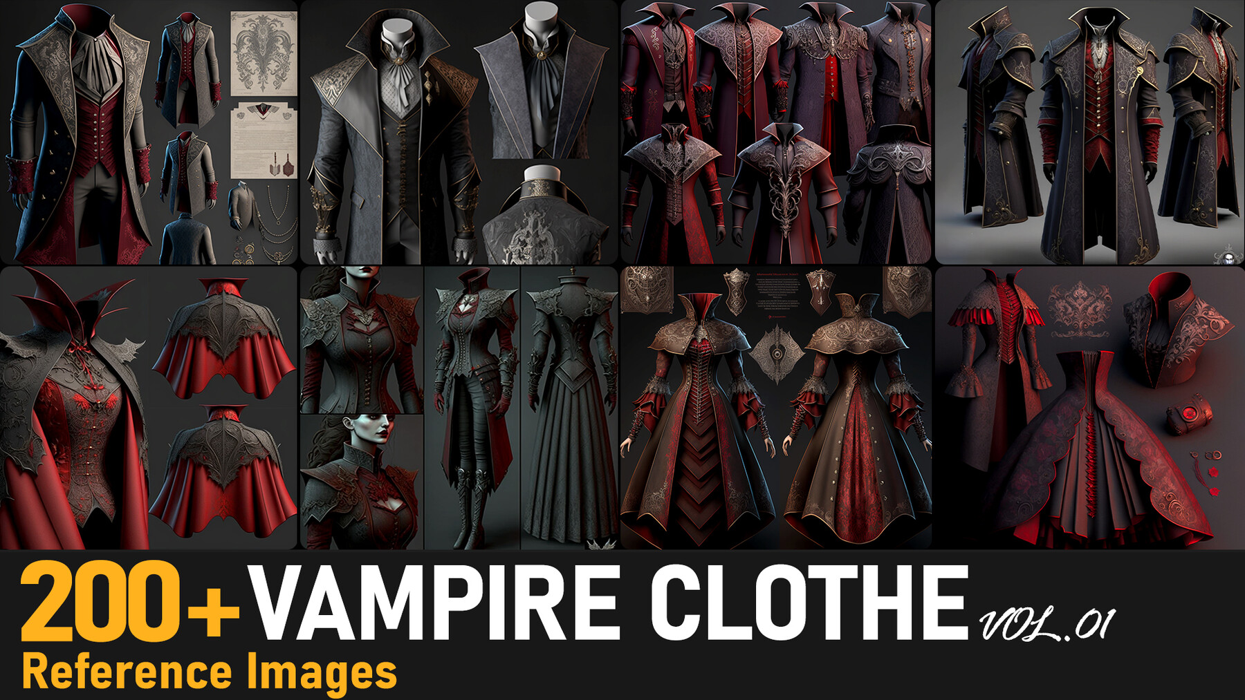 ArtStation - Vampire Clothe VOL.01|4K Reference Images | Artworks