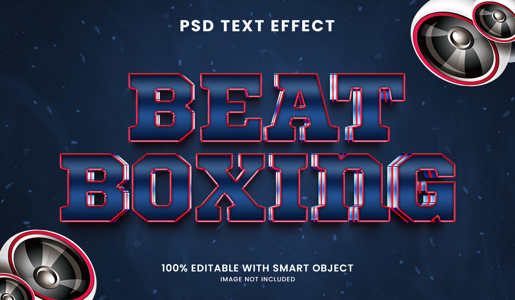 ArtStation - Beat Boxing. PSD fully editable text effect. Layer style ...