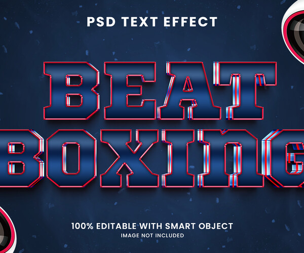 ArtStation - Beat Boxing. PSD fully editable text effect. Layer style ...