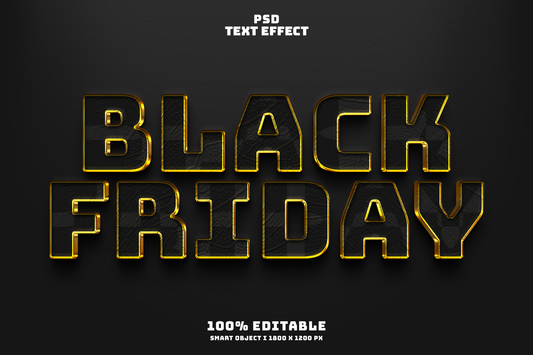 ArtStation - Black Friday. PSD fully editable text effect. Layer style ...