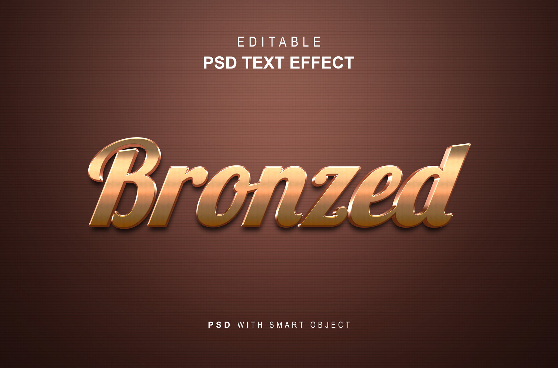 ArtStation - Bronzed. PSD fully editable text effect. Layer style PSD ...