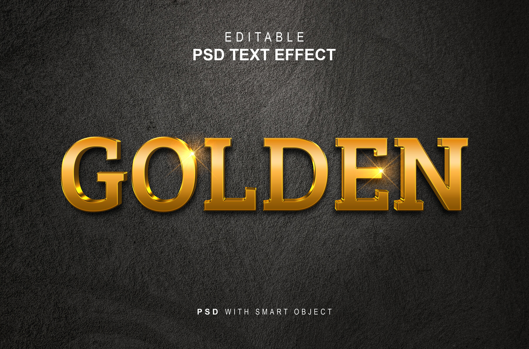 ArtStation - Golden. PSD fully editable text effect. Layer style PSD ...