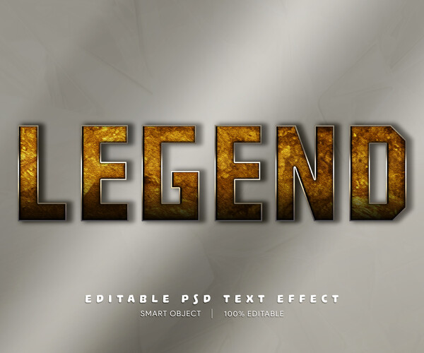 ArtStation - Legend. PSD fully editable text effect. Layer style PSD ...