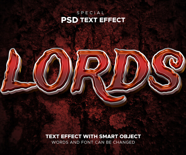 ArtStation - Lords. PSD fully editable text effect. Layer style PSD ...