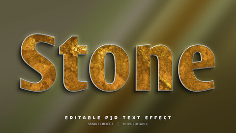 ArtStation - Stone. PSD fully editable text effect. Layer style PSD ...