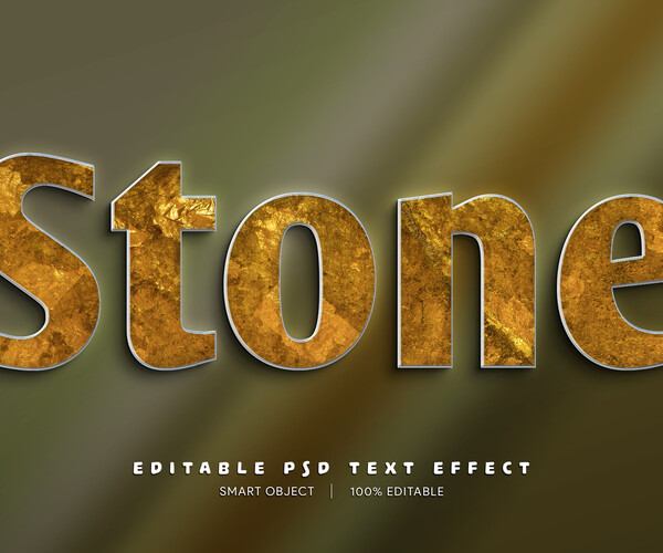 ArtStation - Stone. PSD fully editable text effect. Layer style PSD ...