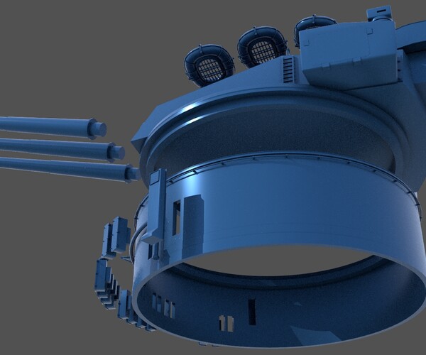 ArtStation - 381mm WW2 Italian turret n3 1/200 scale - 3D PRINTING ...