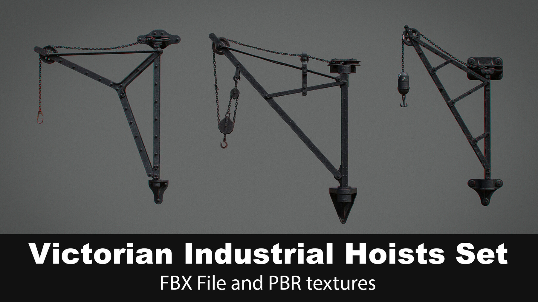ArtStation - Victorian Industrial Wall Hoists Cranes | Resources