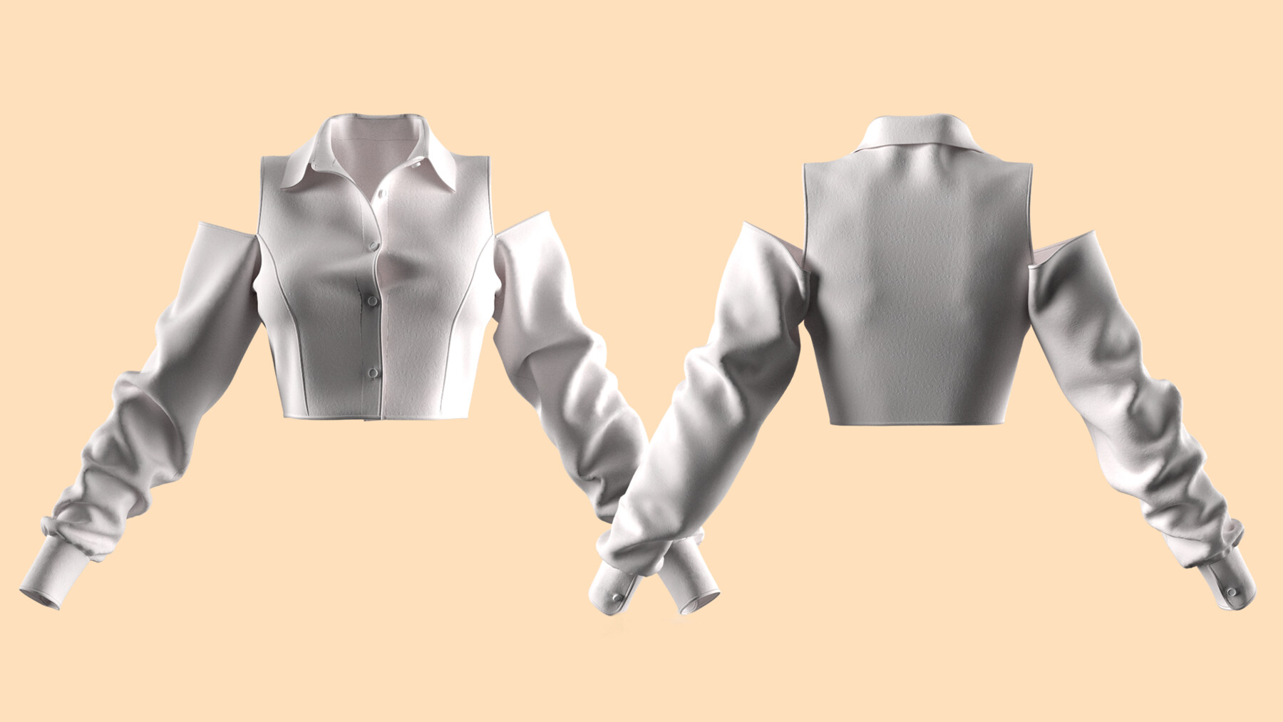 ArtStation - Female Blouses #3. Marvelous Designer / Clo 3D project ...