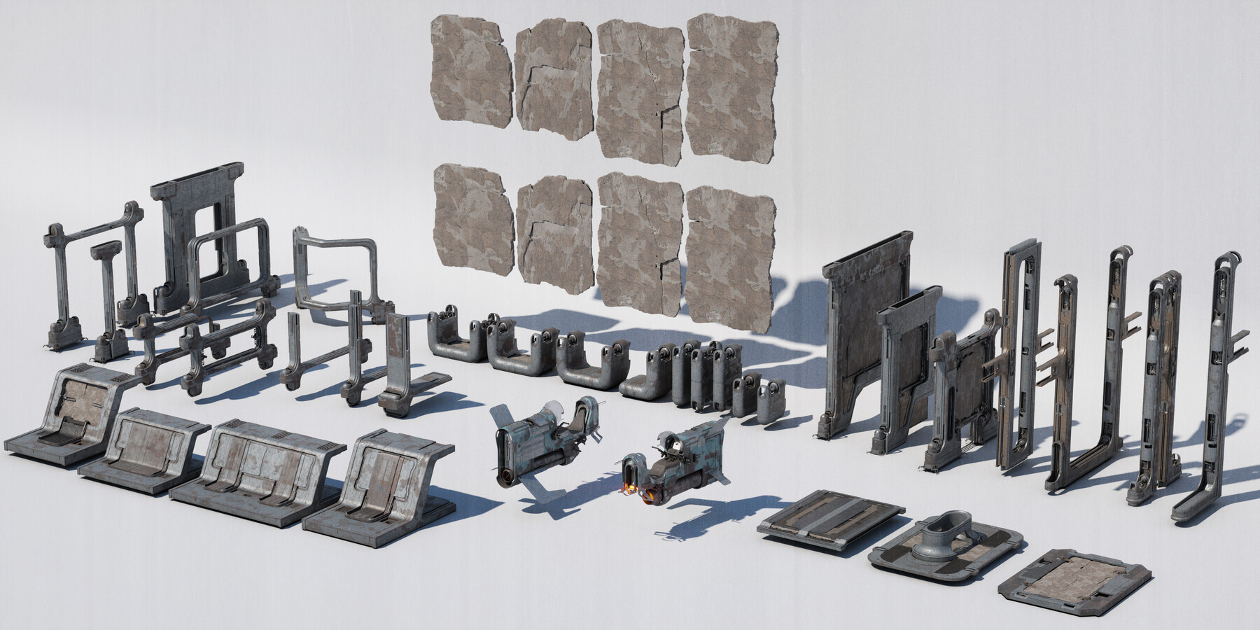 ArtStation - Ancient Sci Fi Kitbash | Game Assets