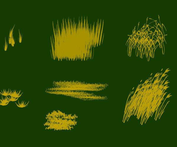 ArtStation - Grass Brush Pack 1 | Brushes