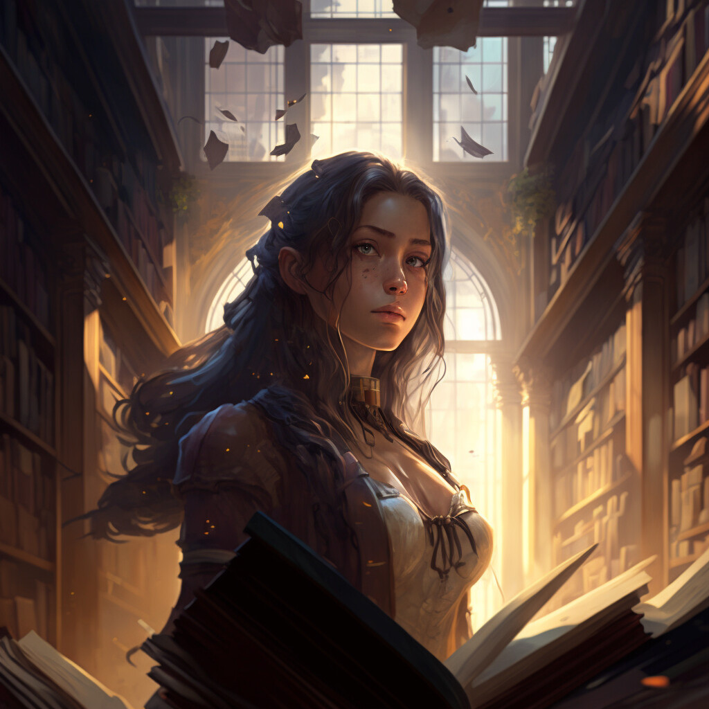 ArtStation - Lost in Time: A Girl's Adventure in an Ancient Library 4 ...