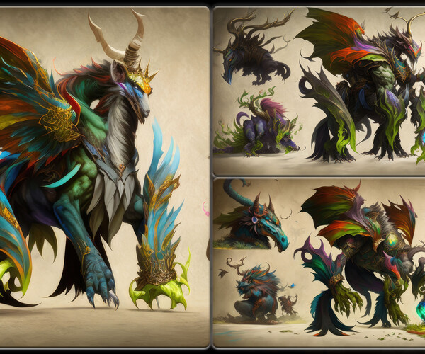 ArtStation - 200 Warrior Creature Concept Reference Pack | 4K | v.1 ...