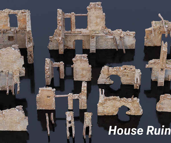 ArtStation - Old House Ruin Collection | Game Assets