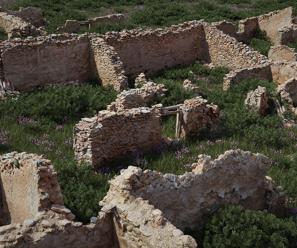 ArtStation - Old House Ruin Collection | Game Assets