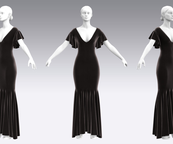ArtStation - Dress Outfits MD CLO 3D ZPRJ ZPAC project files 3D model ...