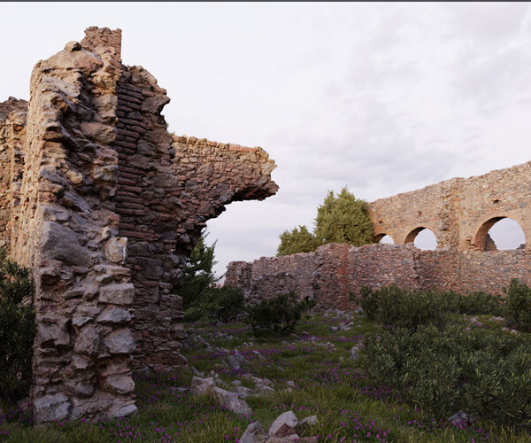 ArtStation - Brick House Ruin Collection | Game Assets