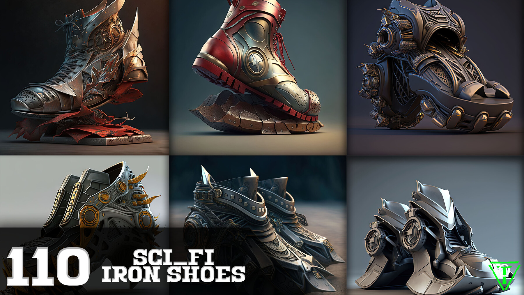 ArtStation - 110 Sci_Fi Iron shoes (More Than 8K Resolution) | Artworks