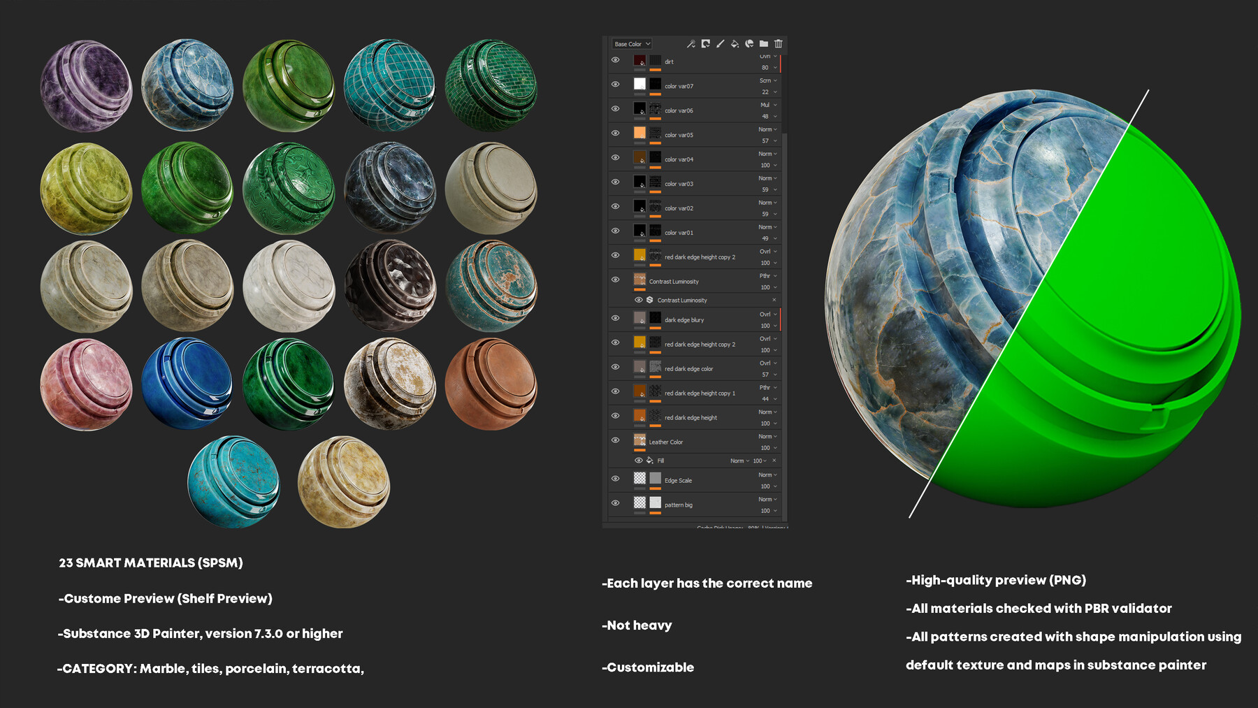 ArtStation - Marble & Mineral & Porcelain Smart Materials + Free ...