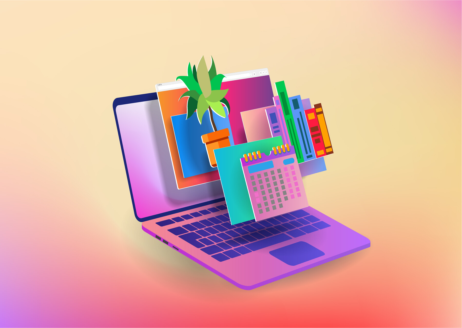 ArtStation - Elements of the mobile web interface of an office ...